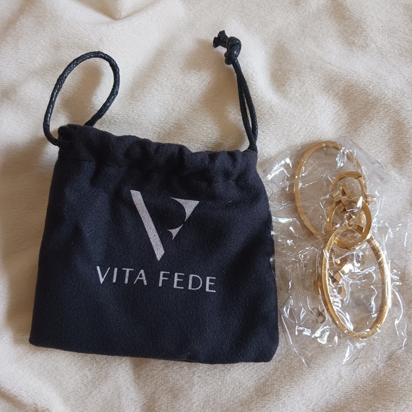 Vita Fede | Jewelry | Vita Fede Cassio Gold Earrings Rachel Zoe Interlocking Changeable | Poshmark
